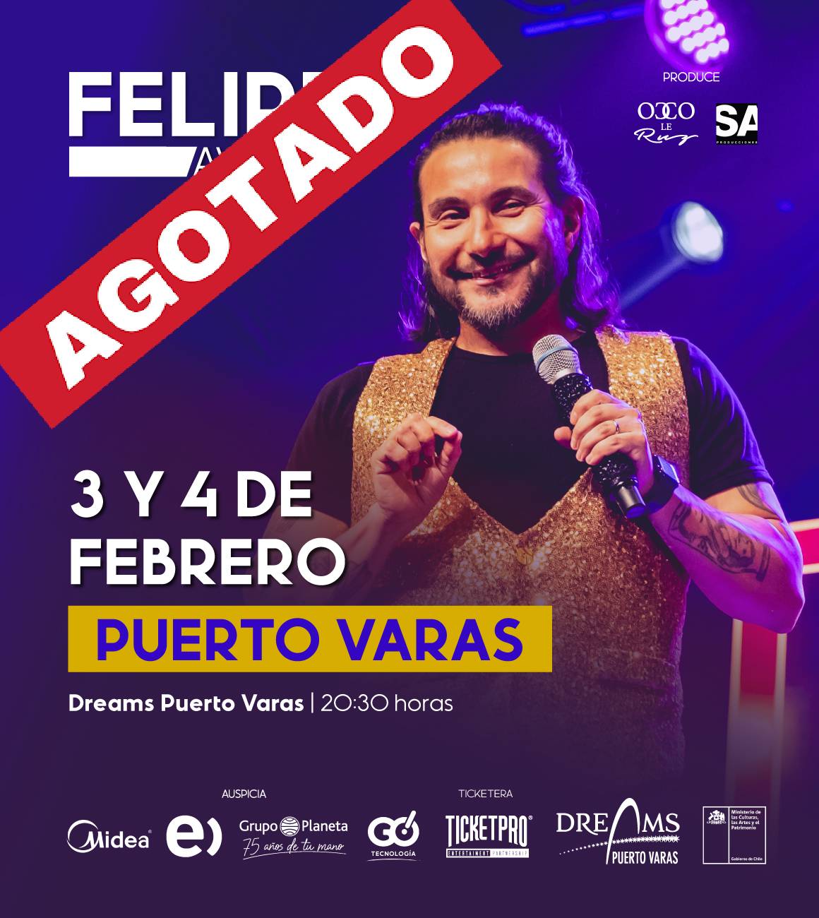 Ticketpro - FELIPE AVELLO PUERTO VARAS 03 FEB 2025